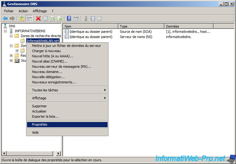 Créer un serveur DNS sous Windows Server 2008 - Windows Server - Tutoriels - InformatiWeb Pro